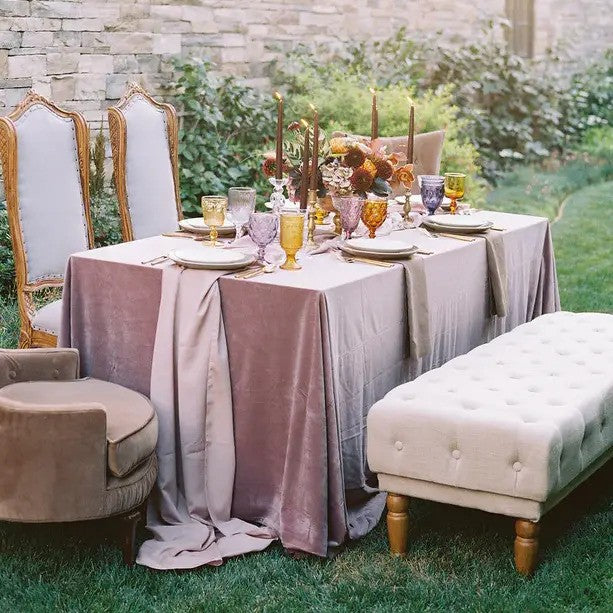 Velvet Tablecloths | Opulent & Rich Textures for Elegant Occasions ...