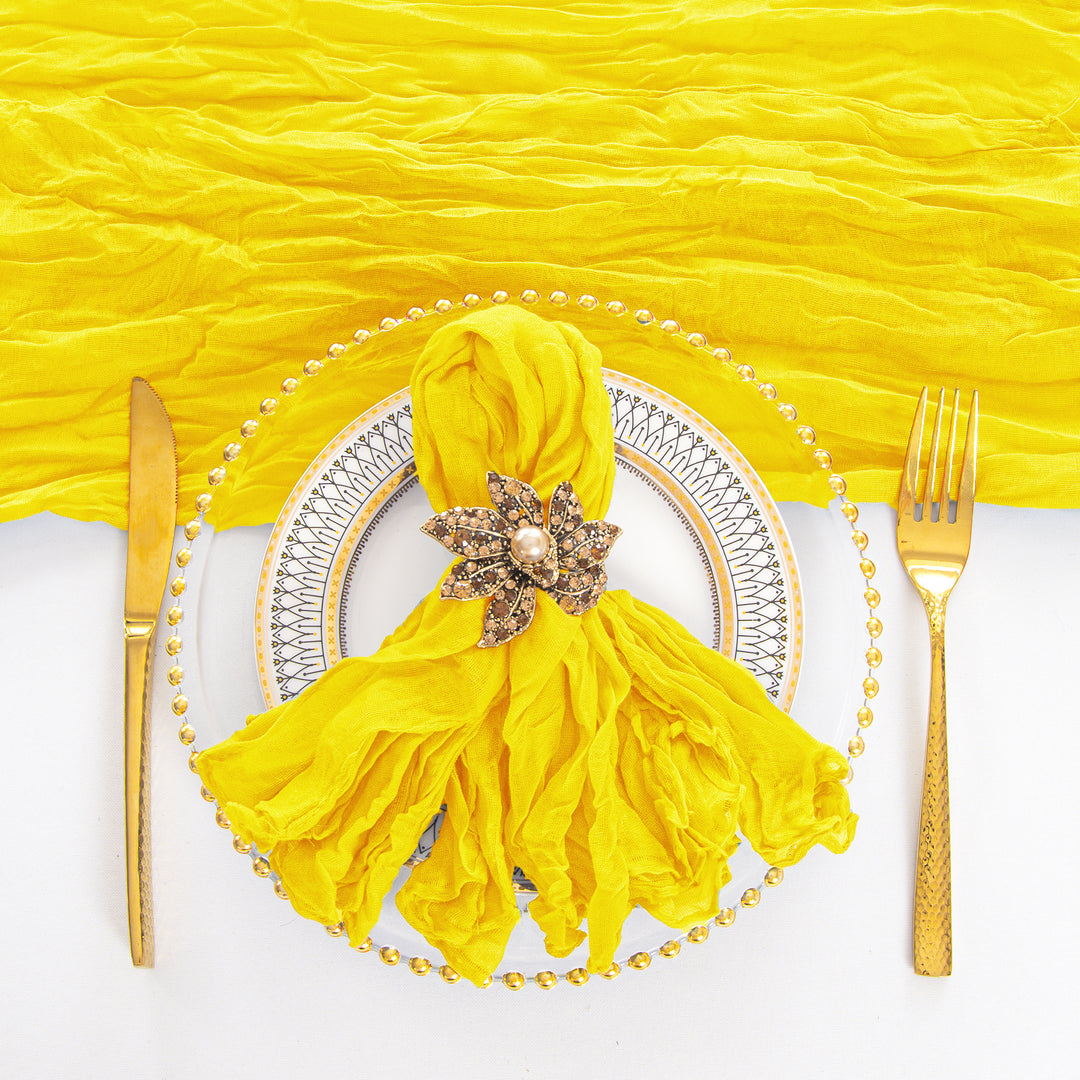 Sample 20"x20" Premium Gauze Cheesecloth Napkins - Canary Yellow (1pc ...