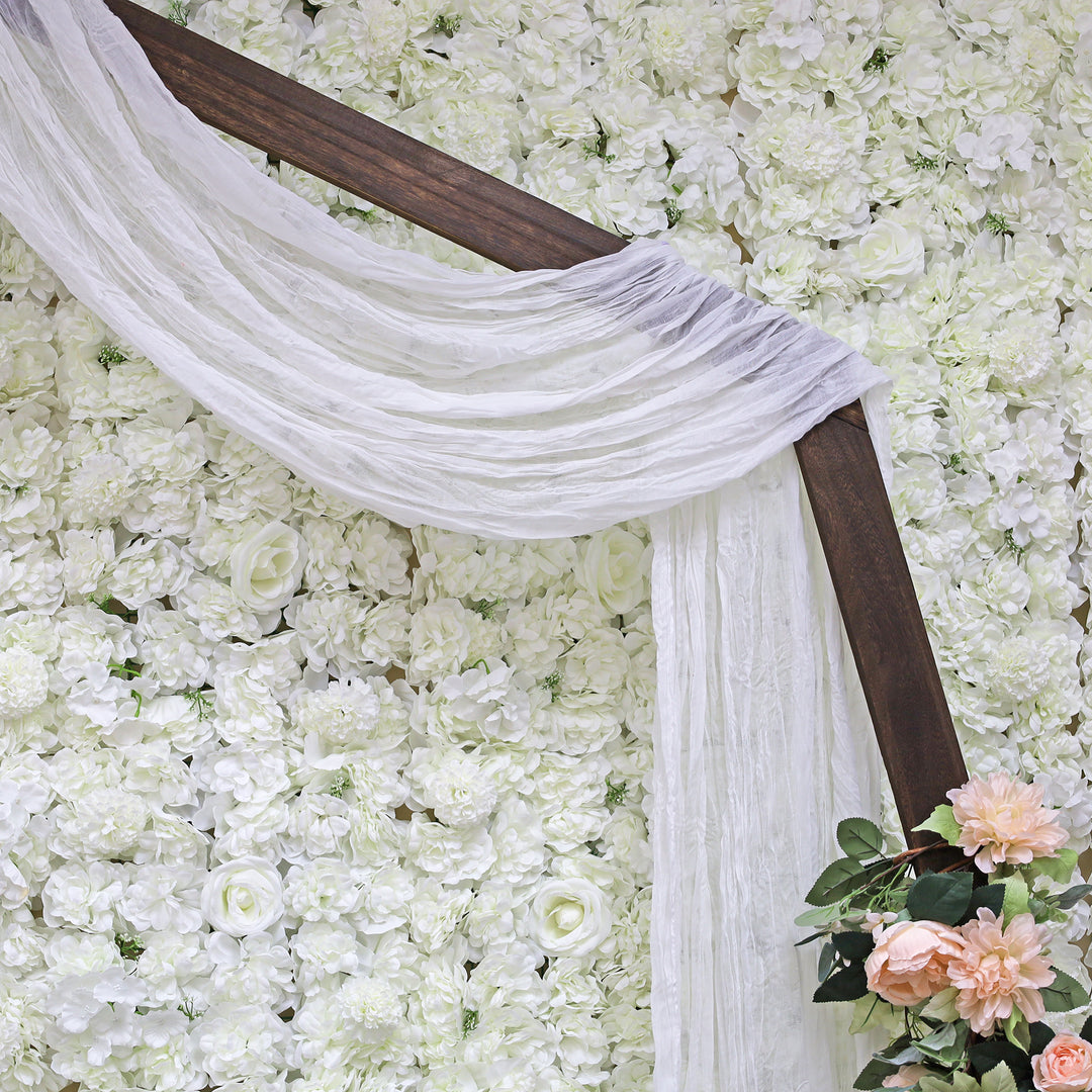20 ft x 38" Premium Gauze Cheesecloth Wedding Arch Ceiling Drapery - W ...