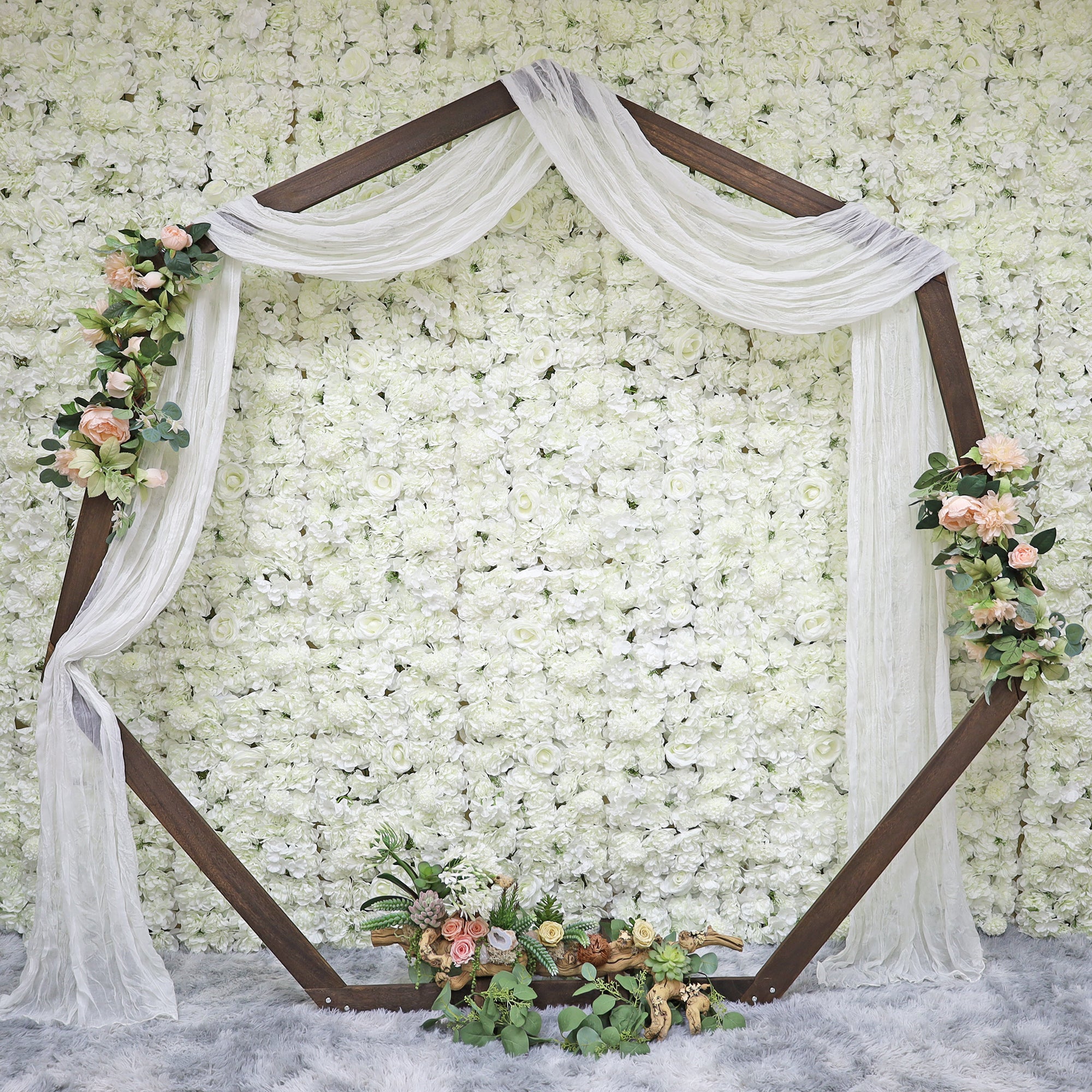20 ft x 38" Premium Gauze Cheesecloth Wedding Arch Ceiling Drapery - W ...