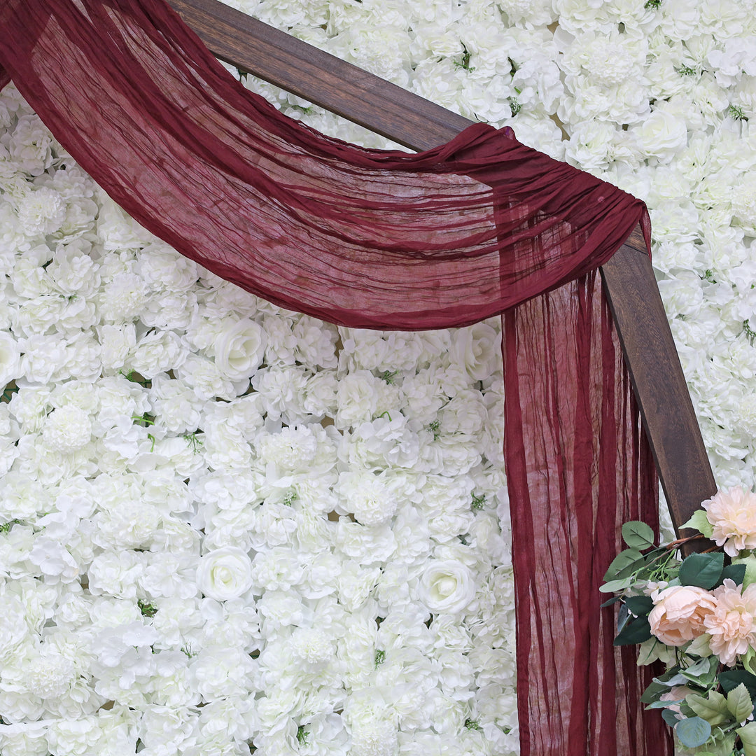 20 ft x 38" Premium Gauze Cheesecloth Wedding Arch Ceiling Drapery - B ...