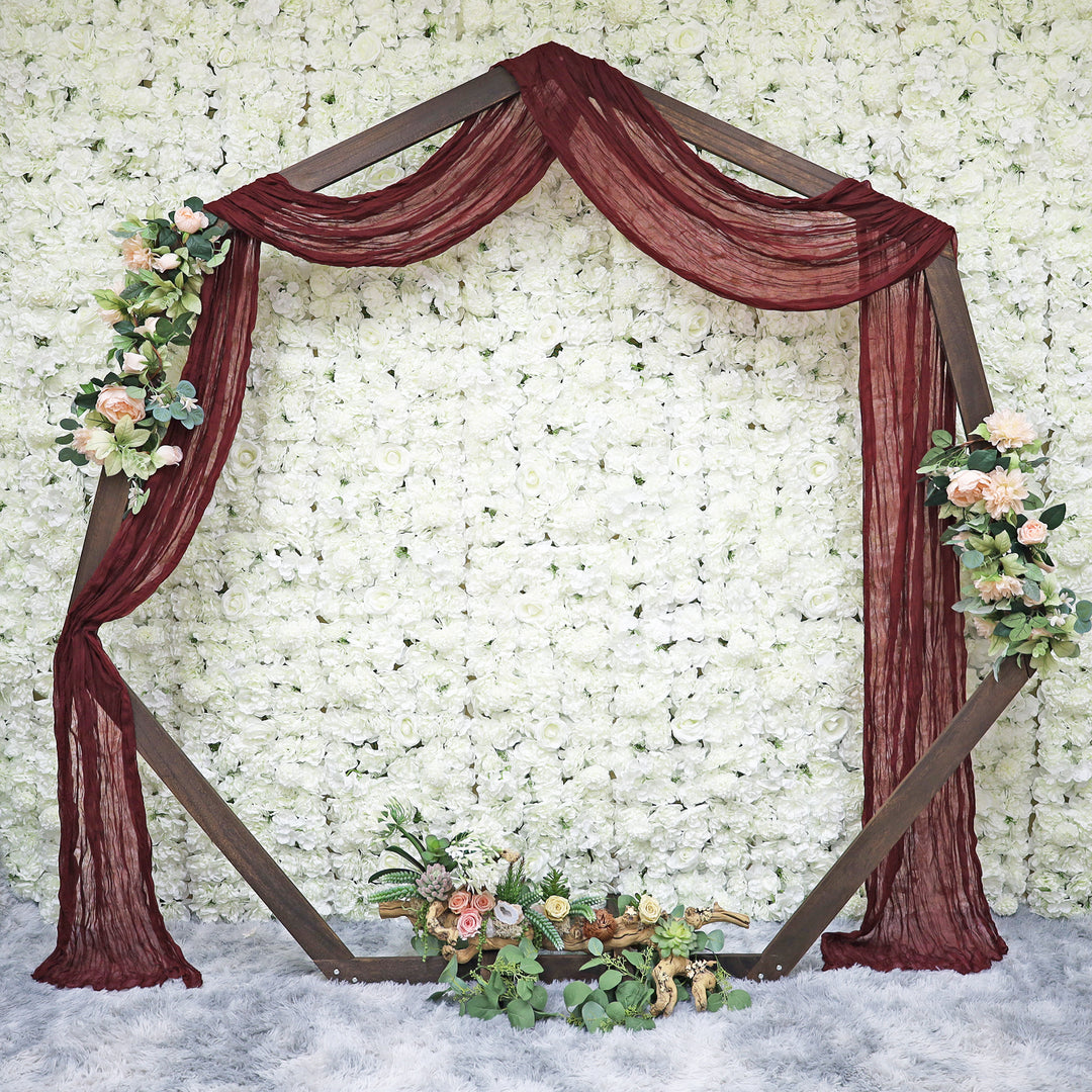 20 ft x 38" Premium Gauze Cheesecloth Wedding Arch Ceiling Drapery - B ...