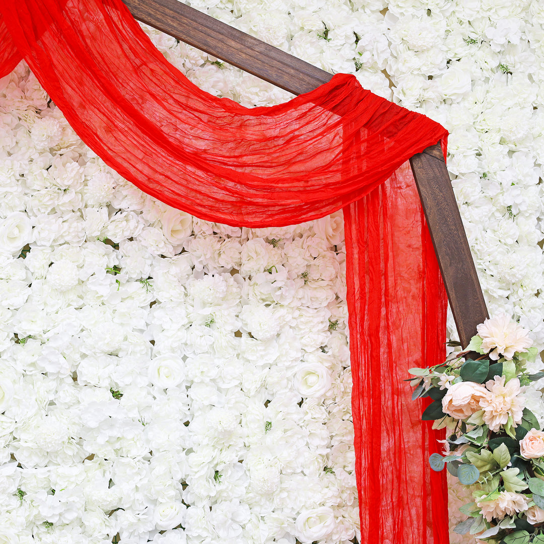 20 ft x 38" Premium Gauze Cheesecloth Wedding Arch Ceiling Drapery - R ...