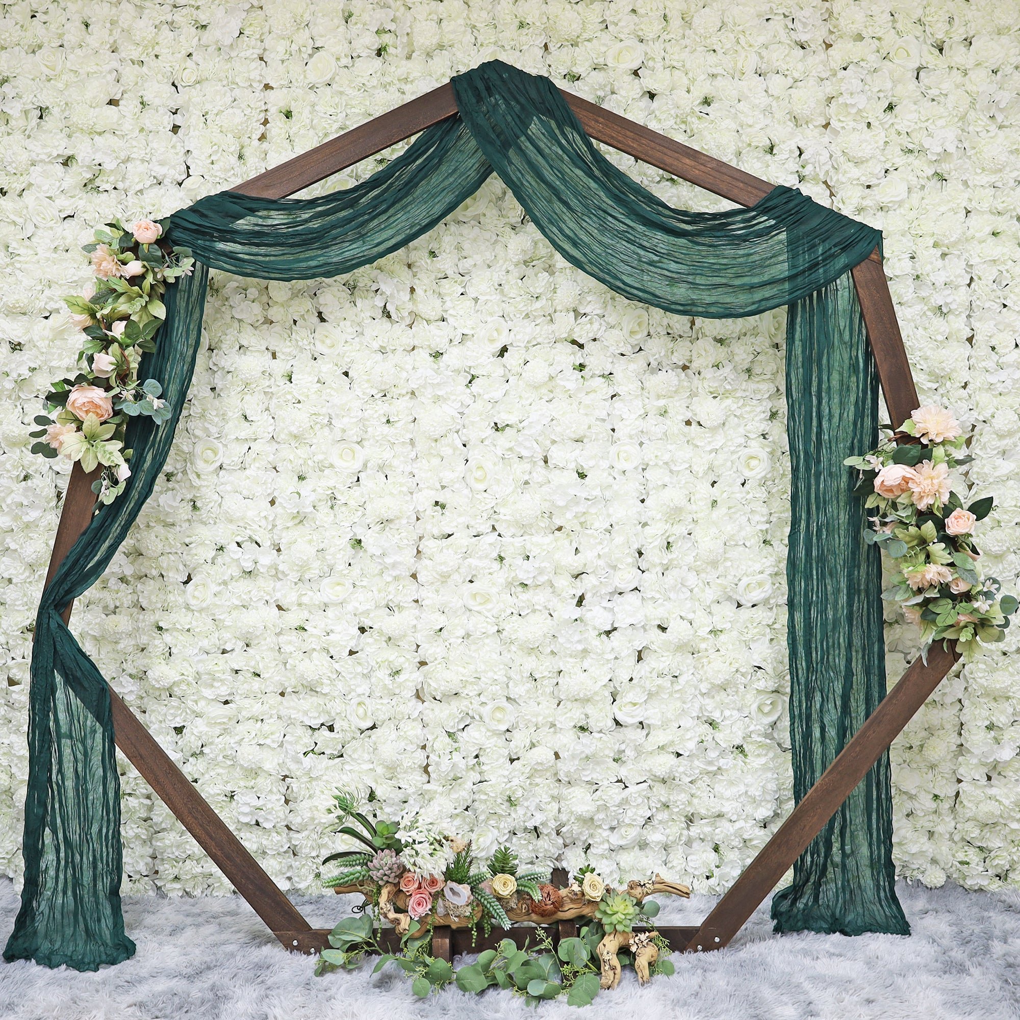 20 ft x 38" Premium Gauze Cheesecloth Wedding Arch Ceiling Drapery - H ...