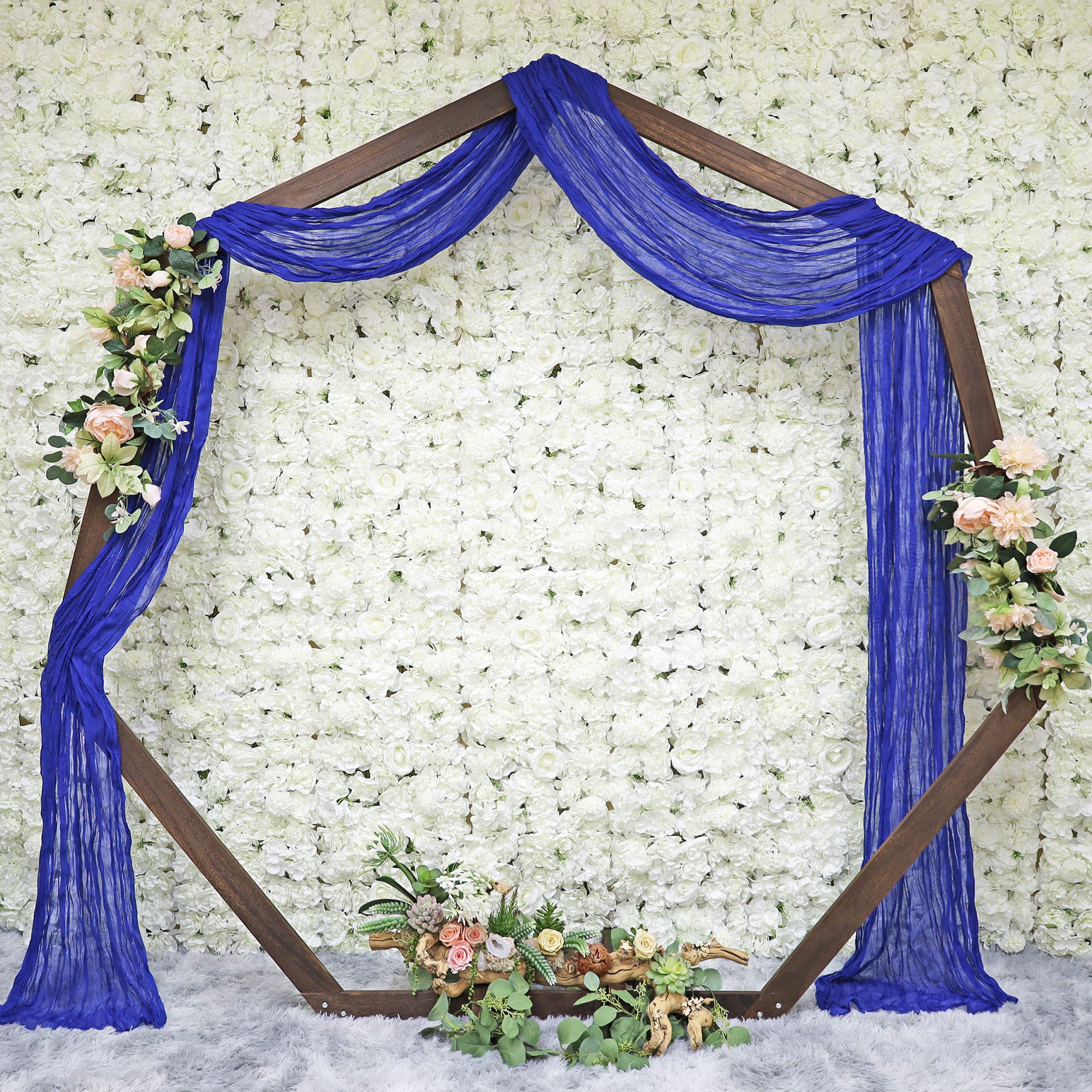 20 ft x 38" Premium Gauze Cheesecloth Wedding Arch Ceiling Drapery - R ...