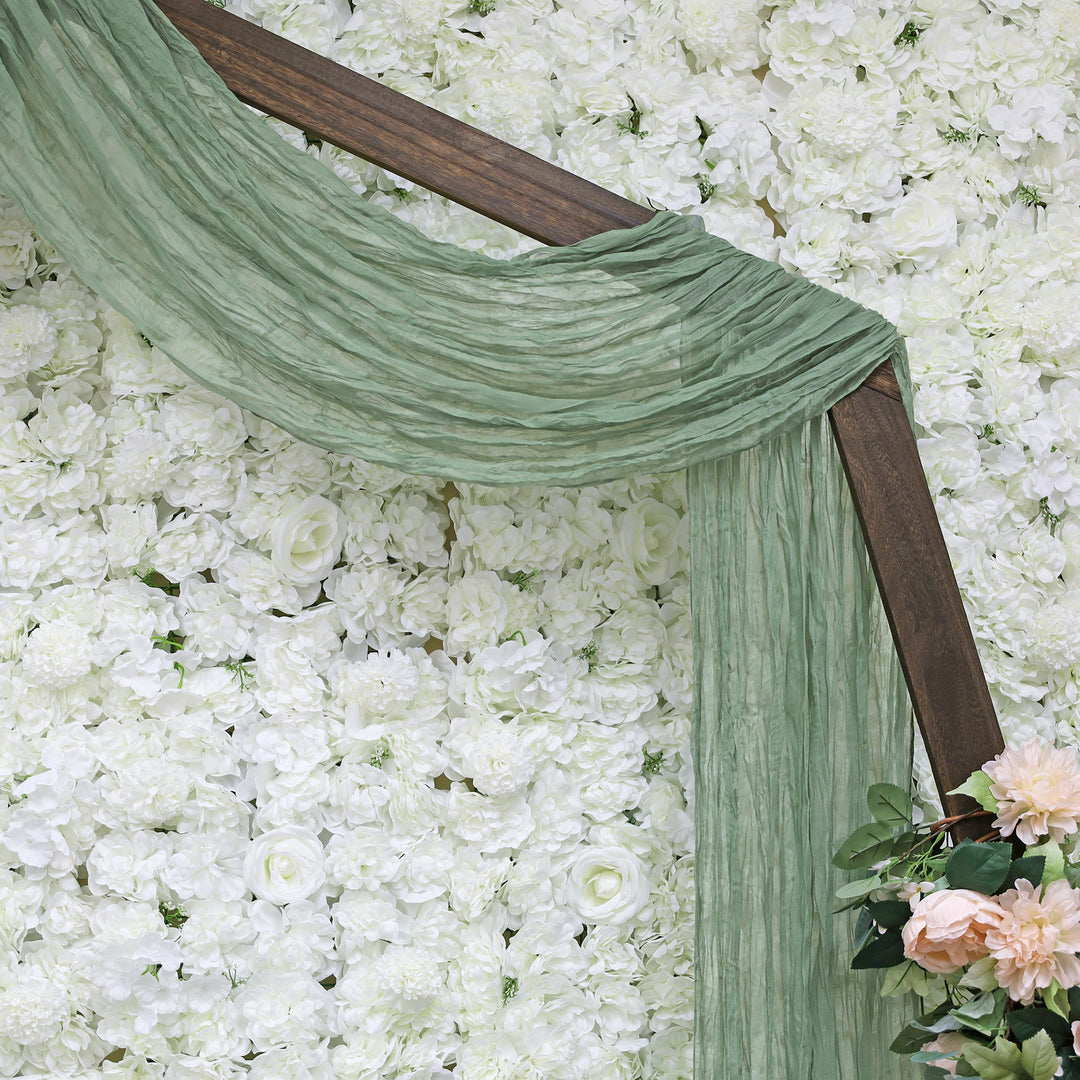 20 ft x 38" Premium Gauze Cheesecloth Wedding Arch Ceiling Drapery - D ...