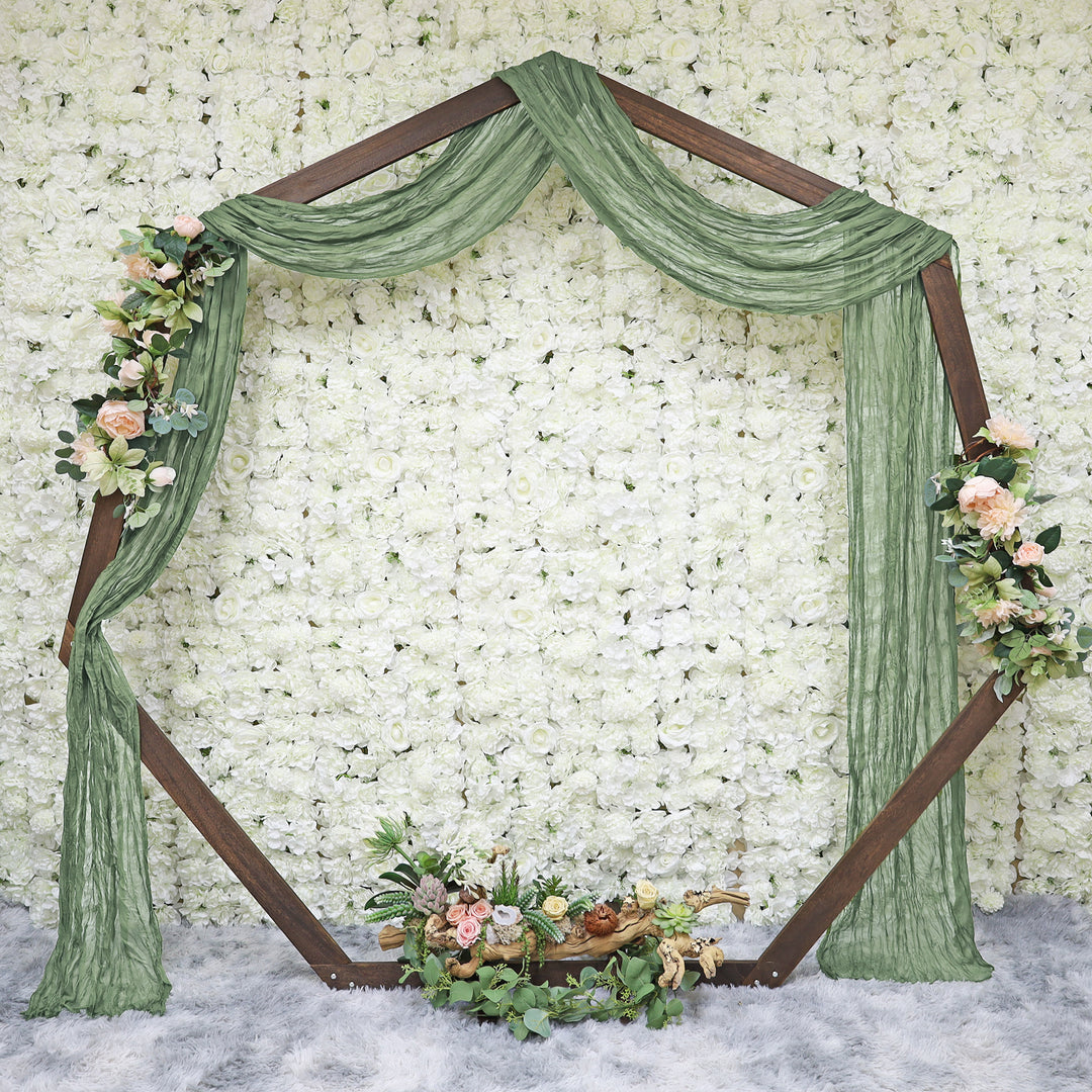 20 ft x 38" Premium Gauze Cheesecloth Wedding Arch Ceiling Drapery - D ...