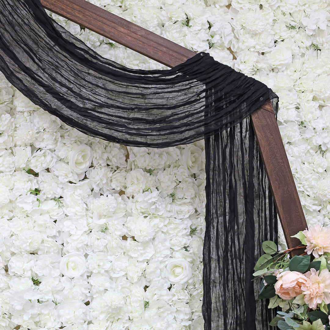 20 ft x 38" Premium Gauze Cheesecloth Wedding Arch Ceiling Drapery - B ...