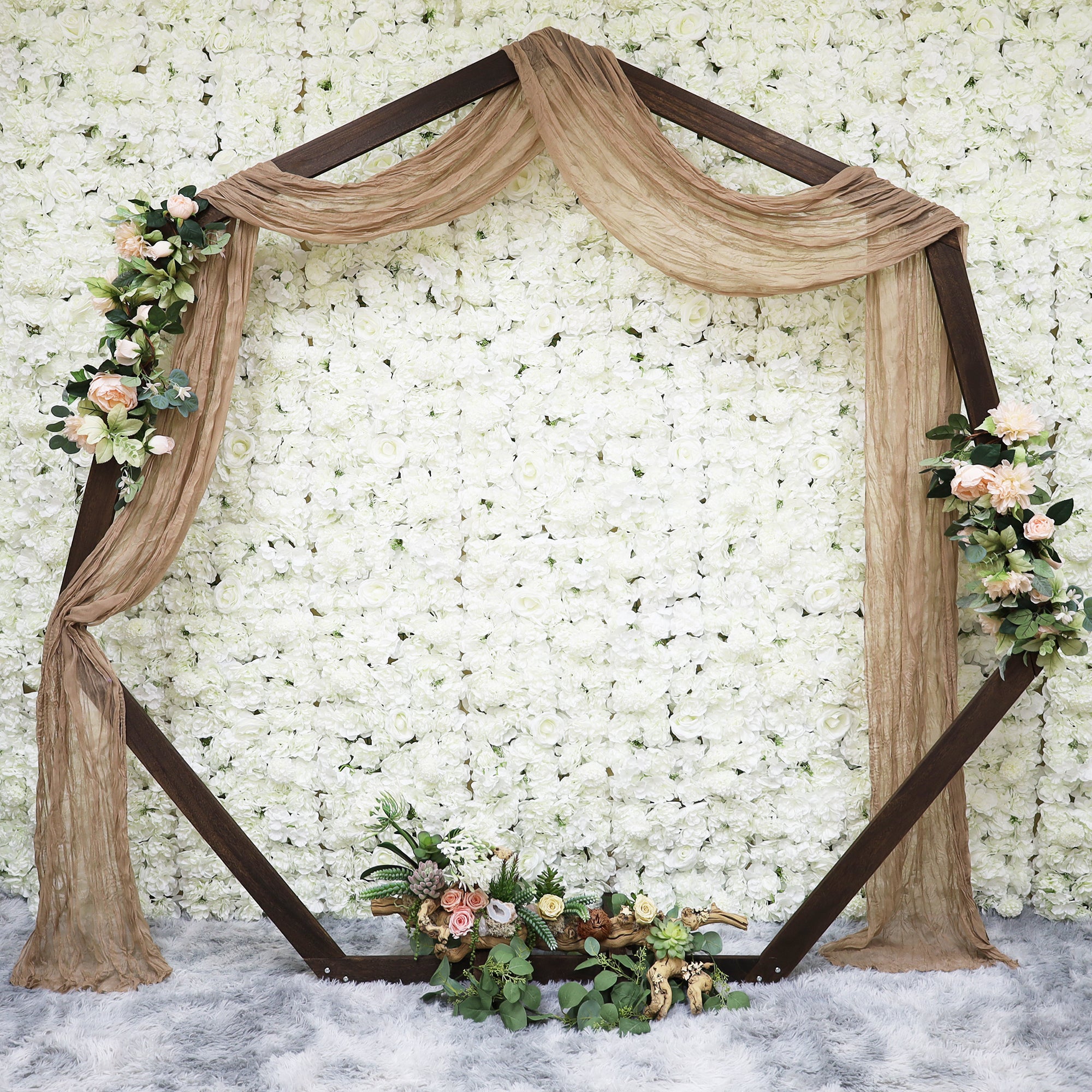 20 ft x 38" Premium Gauze Cheesecloth Wedding Arch Ceiling Drapery - L ...