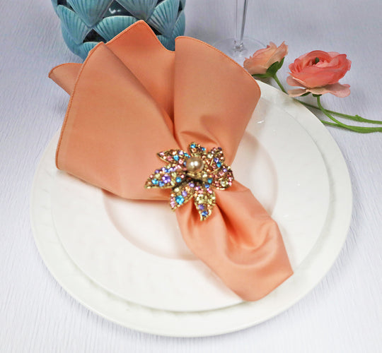 Discount Polyester Apricot/Peach Napkin, Cheap Polyester Napkin ...