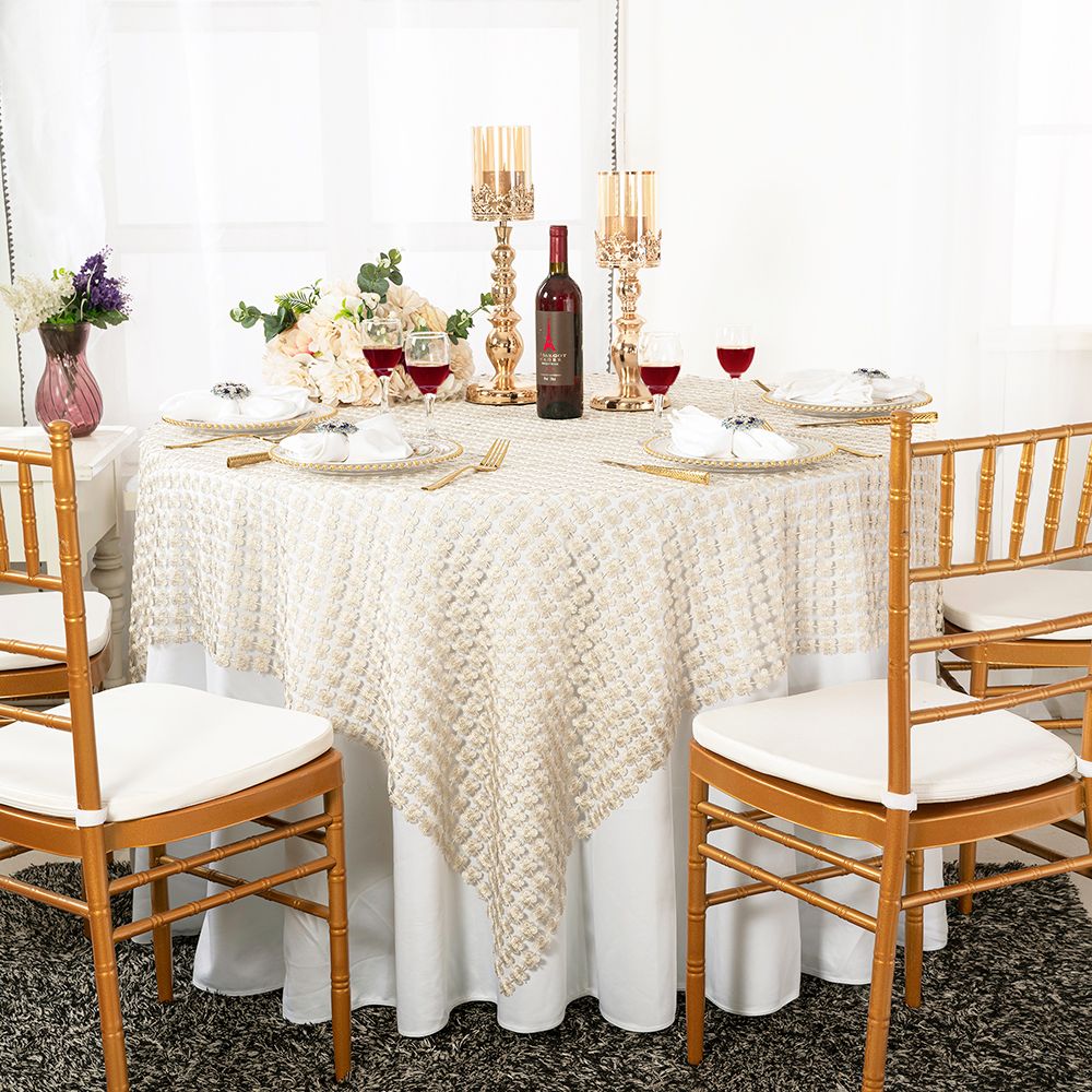 Table overlay lace tablecloth topper decor wedding – Wedding Linens Inc.