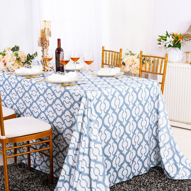 Miramar printed Scuba (Wrinkle-Free) Tablecloths orange Wholesale Scuba ...