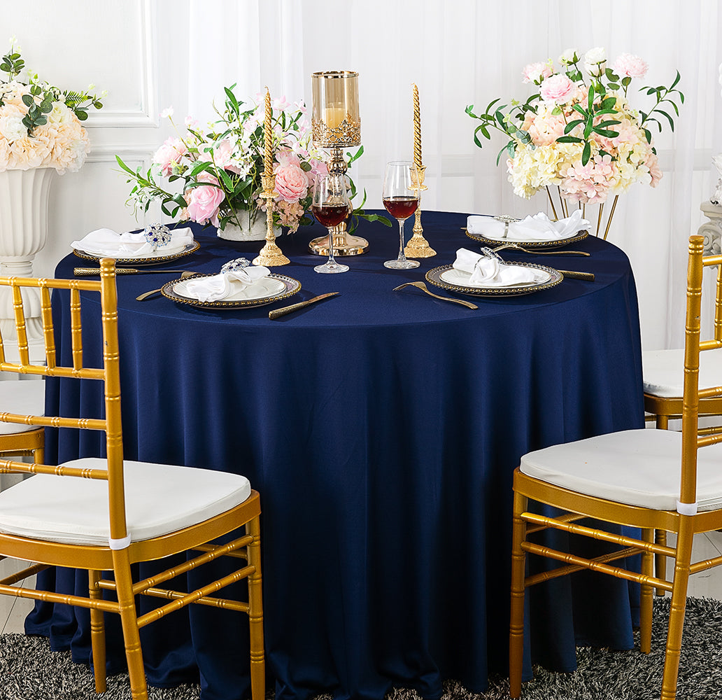 Scuba (Wrinkle-Free) Tablecloths Navy Blue Wholesale Scuba Table Cover ...