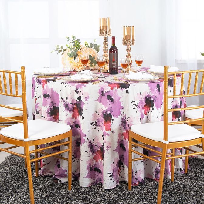 Splatter Garden printed Scuba (Wrinkle-Free) Tablecloths Wholesale ...