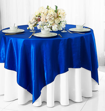 Wholesale Satin Table Overlays Royal Blue – Wedding Linens Inc.